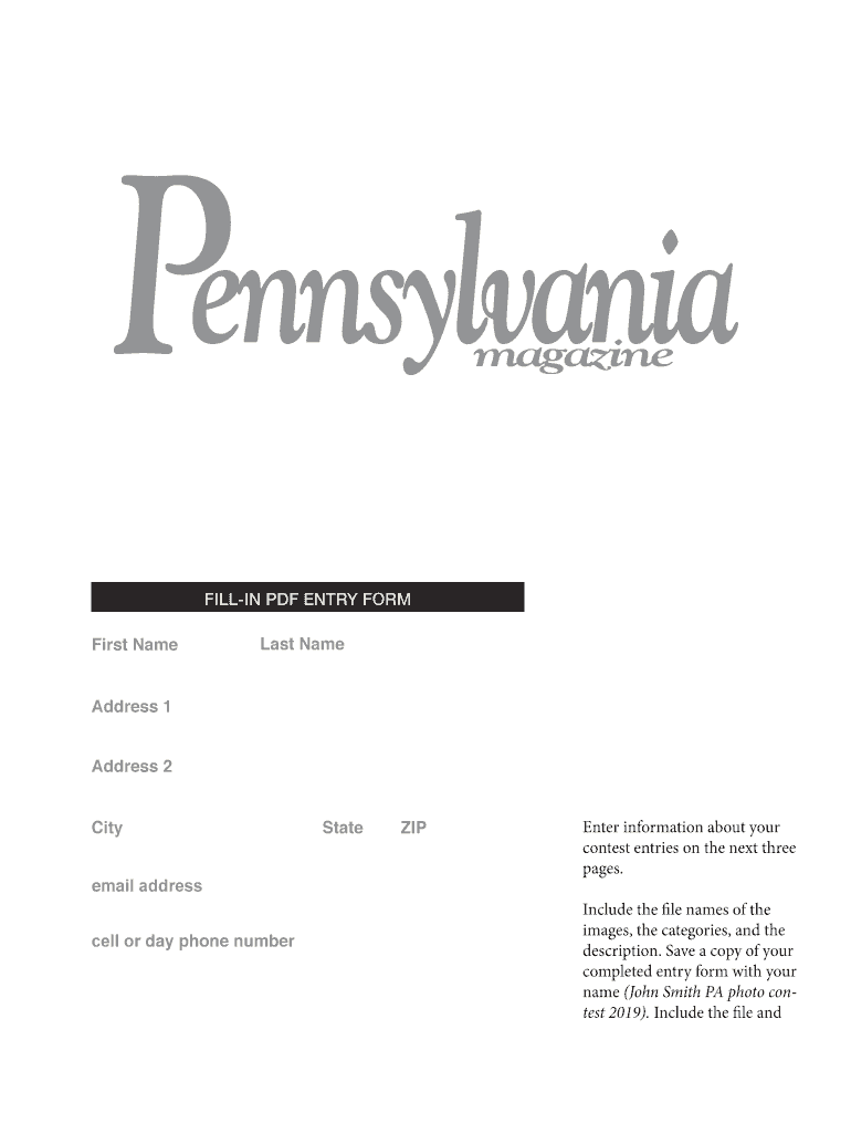Fillable Online Fill-in PDF Entry Form Fax Email Print - pdfFiller