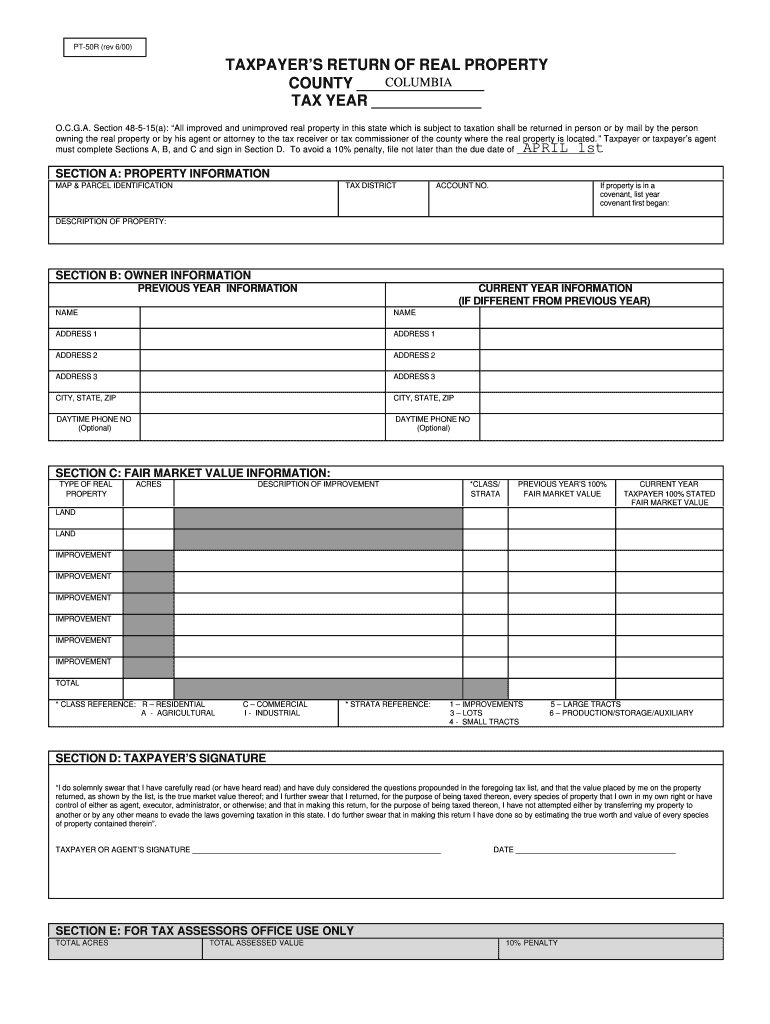 Fillable Online PT-50R (rev 6/00) Fax Email Print - pdfFiller
