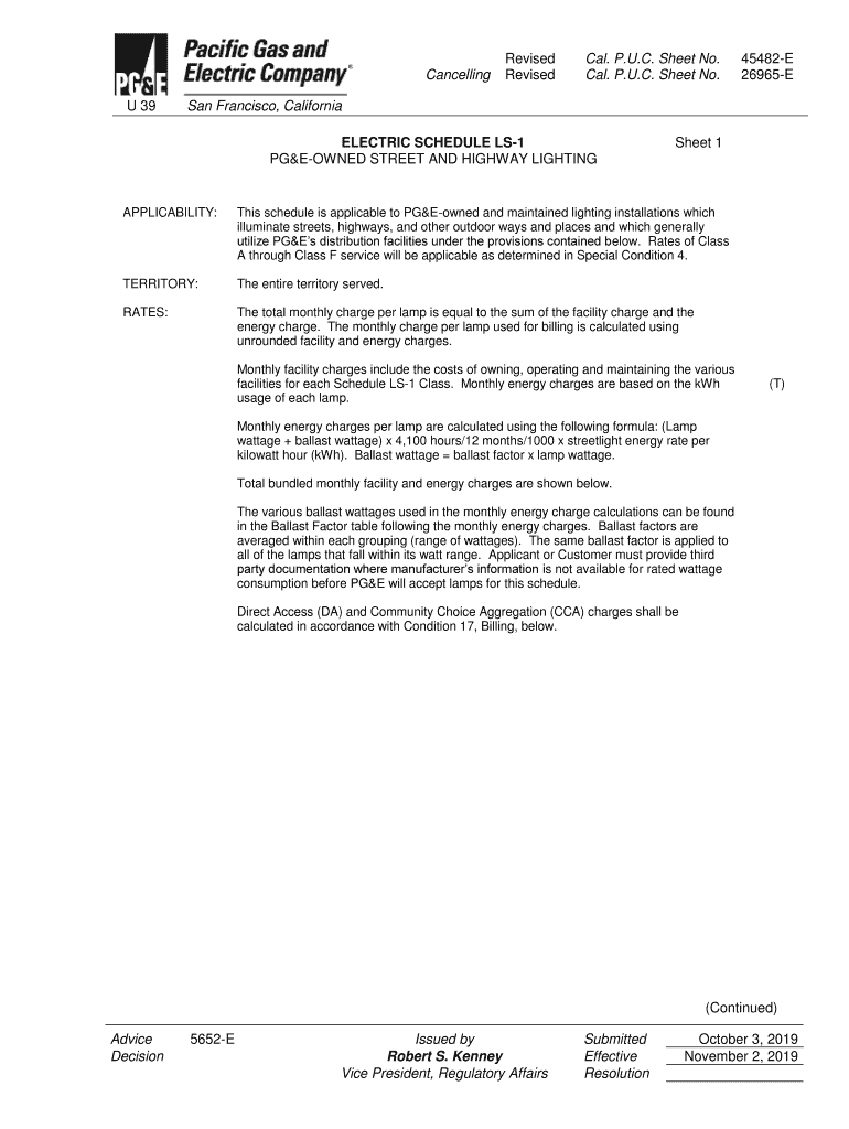 Fillable Online Revised Cal. P.U.C. Sheet No. 44831-E Cancelling ...