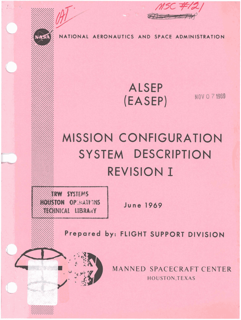 Fillable Online ALSEP (EASEP) mission configuration system description ...