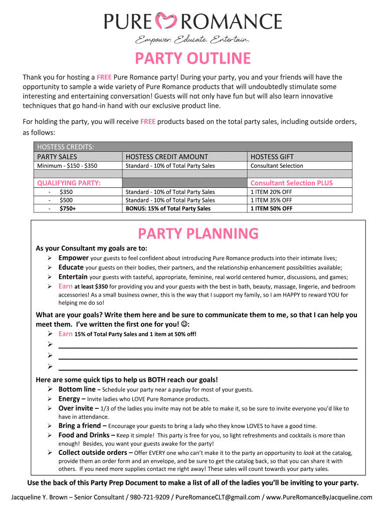 Fillable Online 122 Best Pure Romance by me!!! imagesPure romance, Pure ...