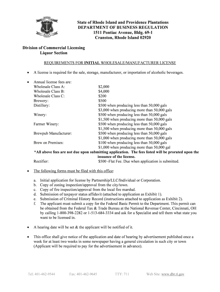 Fillable Online dbr ri Business License Search - Rhode Island (Licenses ...