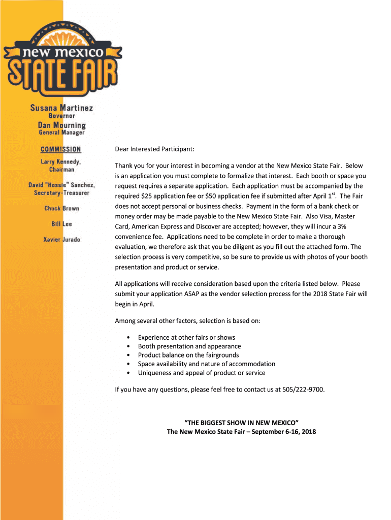 Fillable Online Concessions and Commercial Exhibits Application - New ...