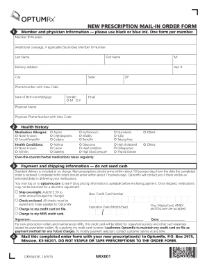 Fillable Online OptumRx Home Delivery Order Form Fax Email Print ...