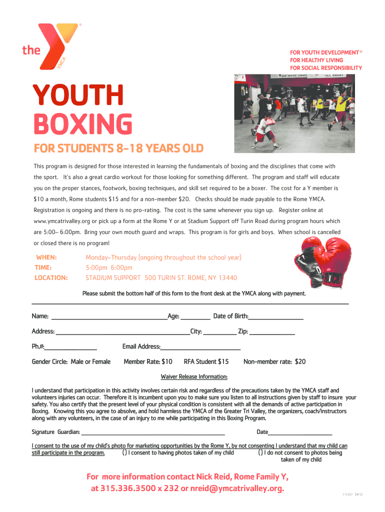 Fillable Online Boxing for Kids: Skills, Activities, Games, and Kids ...