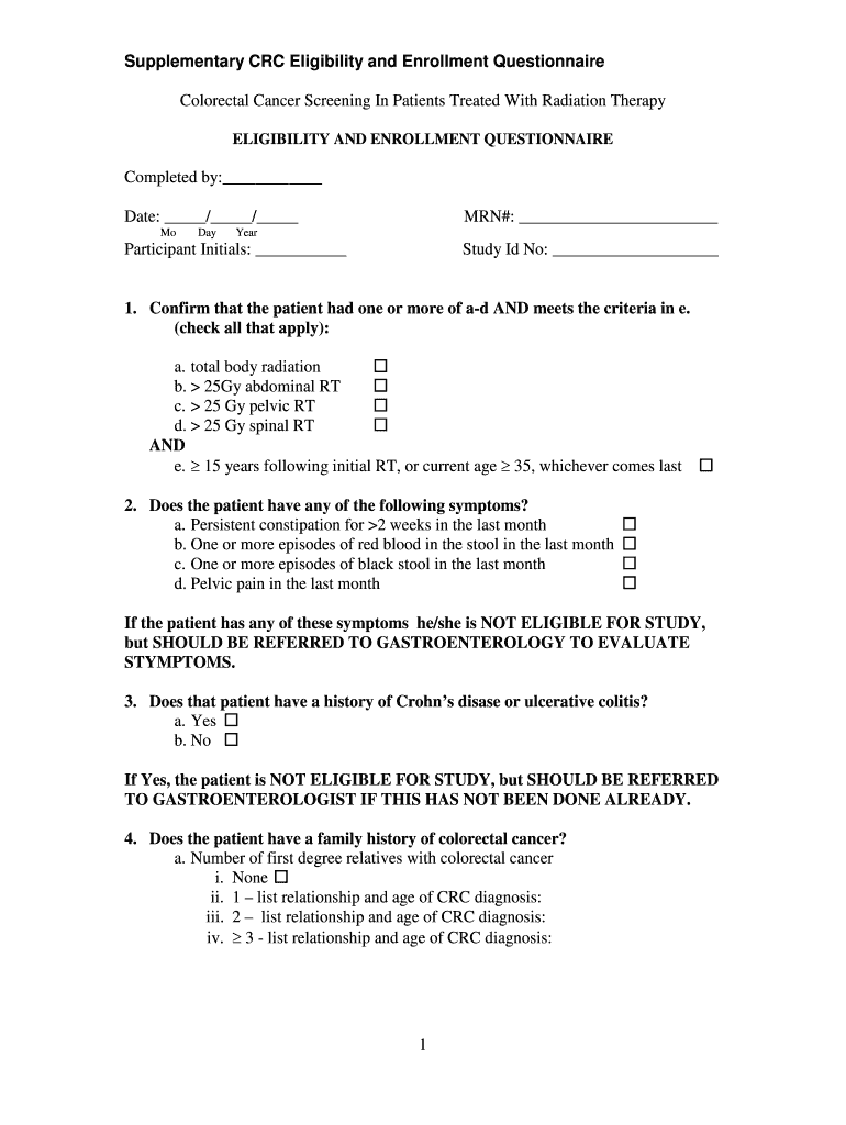Fillable Online IARC perspective on colorectal cancer screening.Request ...