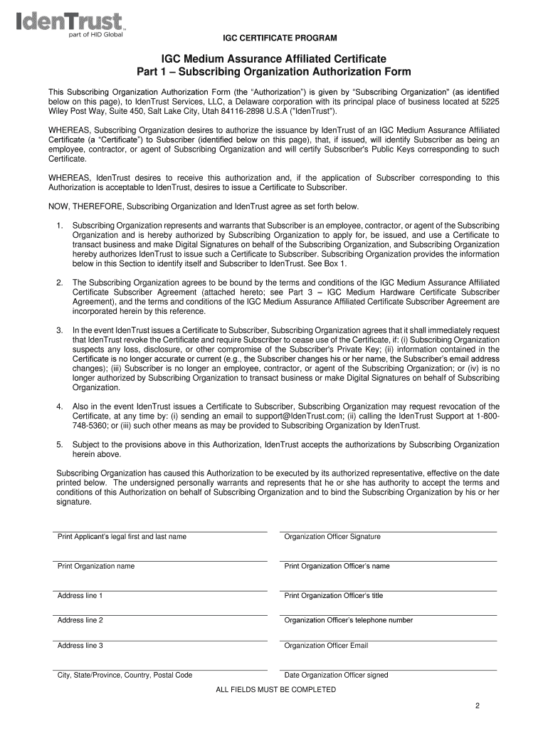 Fillable Online eca digital certificate forms packet Fax Email Print - pdfFiller