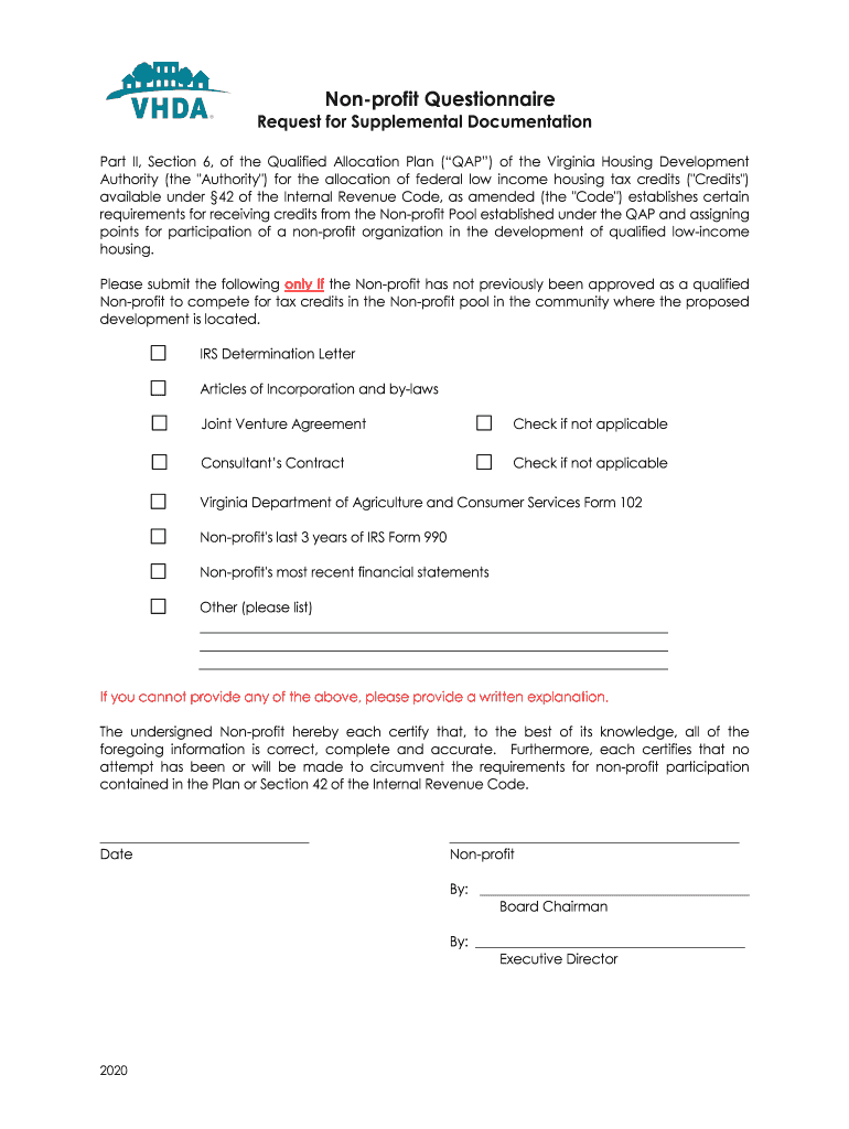 Fillable Online Non-profit Questionnaire Fax Email Print - pdfFiller