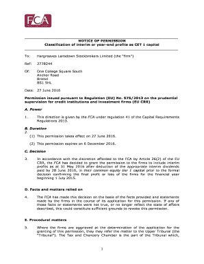 Fillable Online NOTICE OF PERMISSION Classification of interim or year Fax Email Print - pdfFiller