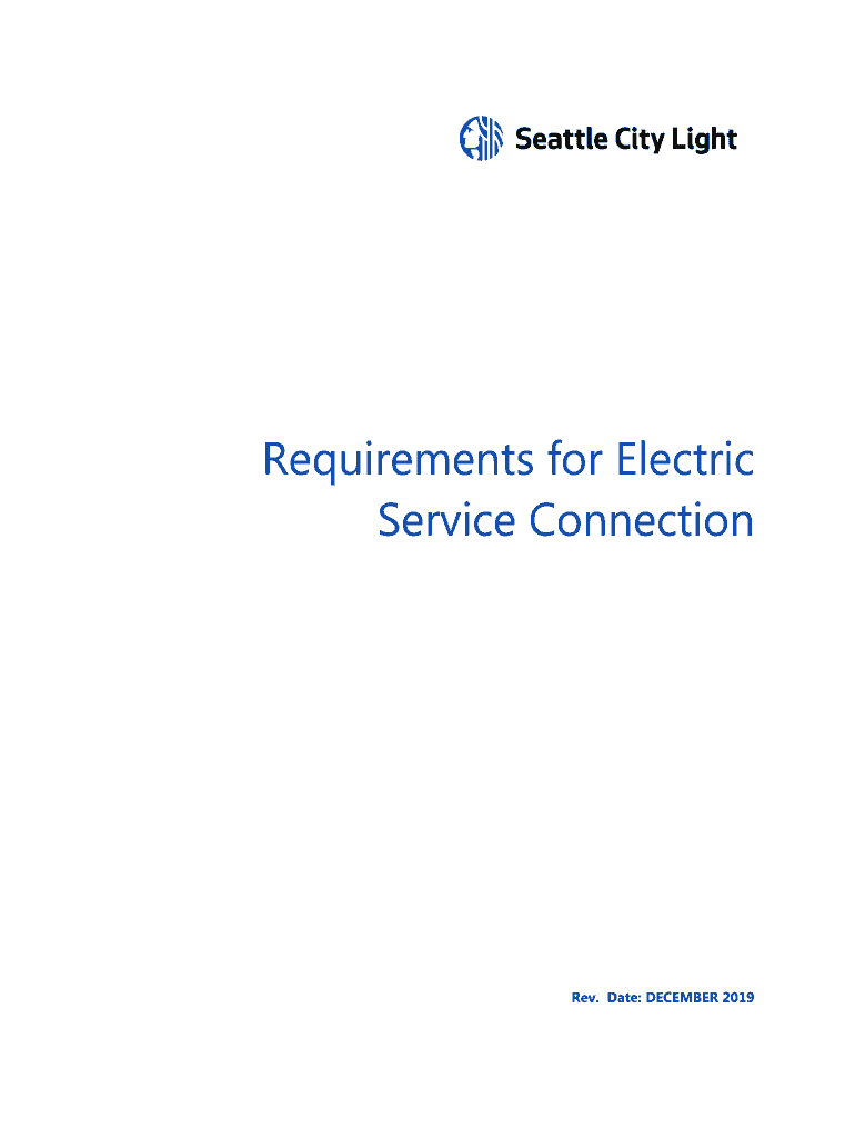 Fillable Online Seattle City Light - Standards for Electrical Service ...