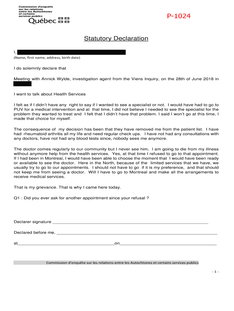 Fillable Online Declaration by Candidate Acting as His / Her Election ...