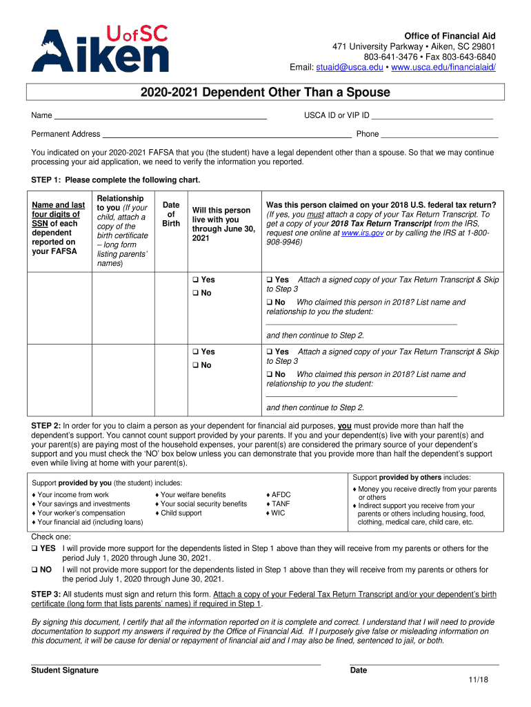 Fillable Online Fillable Online usca Email stuaidusca Fax Email Print ... Fax Email Print ...