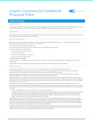 Fillable Online Business Insurance Proposal Form - PDF Free Download ...