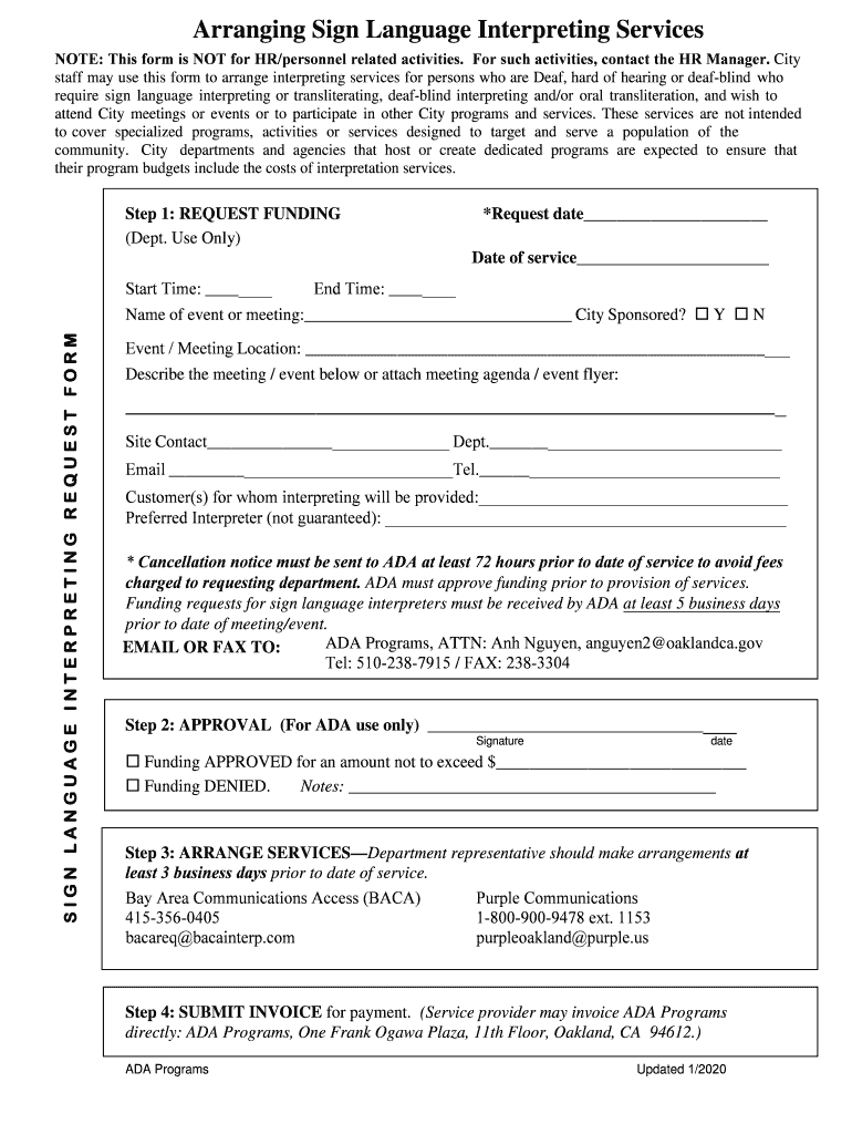 Fillable Online ASL request form Fillable Form (Jan 2020) Fax Email ...