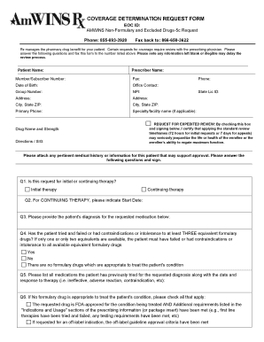 Fillable Online Prescription Drug Coverage Determinations, Appeals and ...