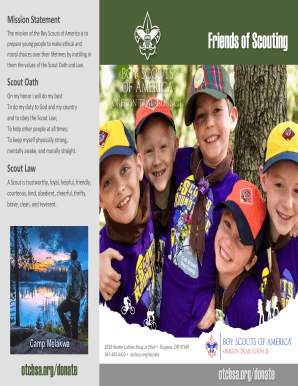 Fillable Online Friends of Scouting Brochure - Oregon Trail Council Fax Email Print - pdfFiller