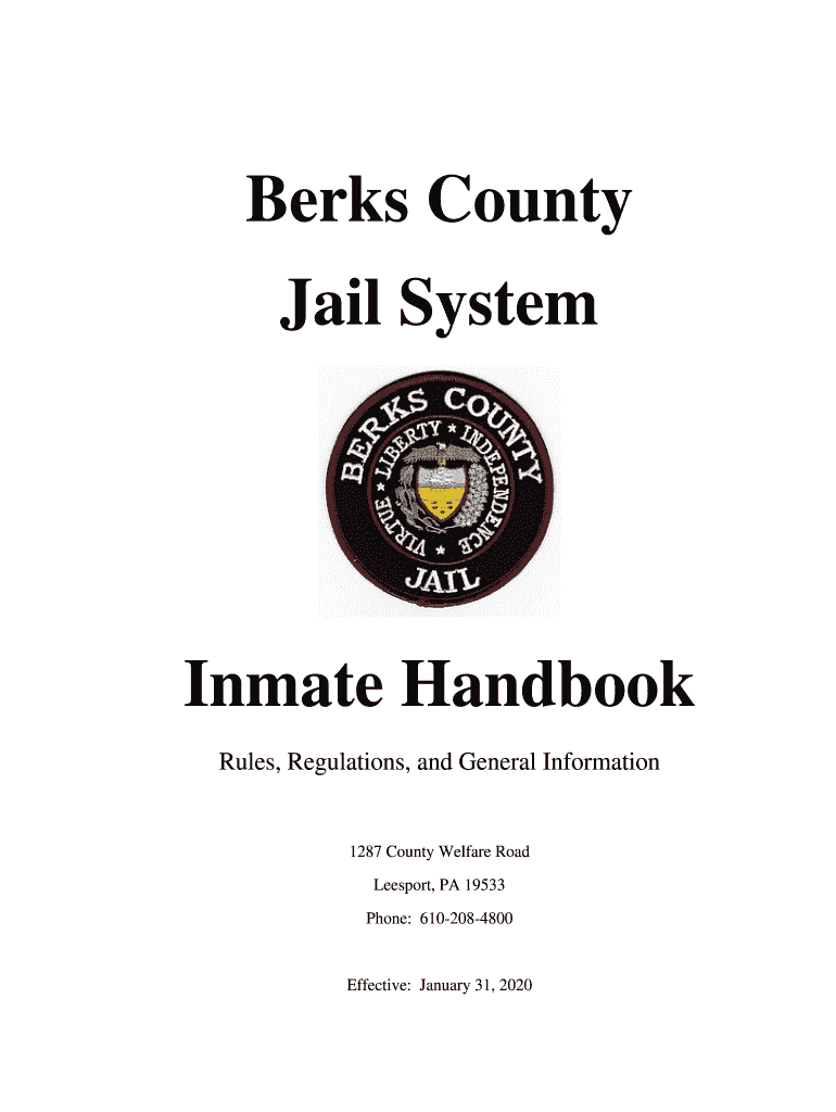 Fillable Online Inmate Handbook - Pennsylvania Department of ...