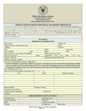 Fillable Online Fillable Online Pre-Trial Diversion Fax Email Print ...