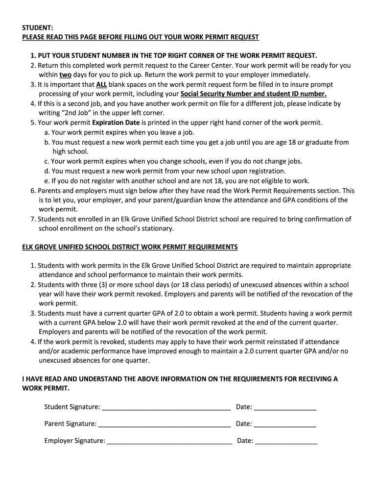 Fillable Online Guide 5580 - Applying for a Work Permit - Student Guide ...