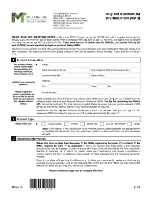 Fillable Online Millennium Trust Distribution Form - Fill Online ...