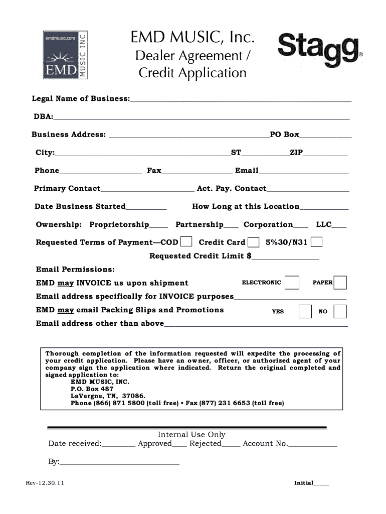 Fillable Online EMD MUSIC, Inc Fax Email Print - pdfFiller