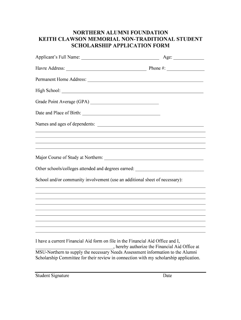 Fillable Online Fillable Online msun NORTHERN FOUNDATION ALUMNI ... Fax Email Print - pdfFiller