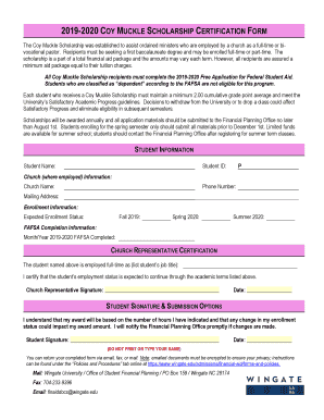 Fillable Online Coy Muckle Scholarship Form Fax Email Print - pdfFiller