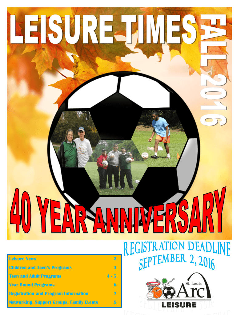 Fillable Online 5 Year Round Programs 6 Registration and Program Fax ...