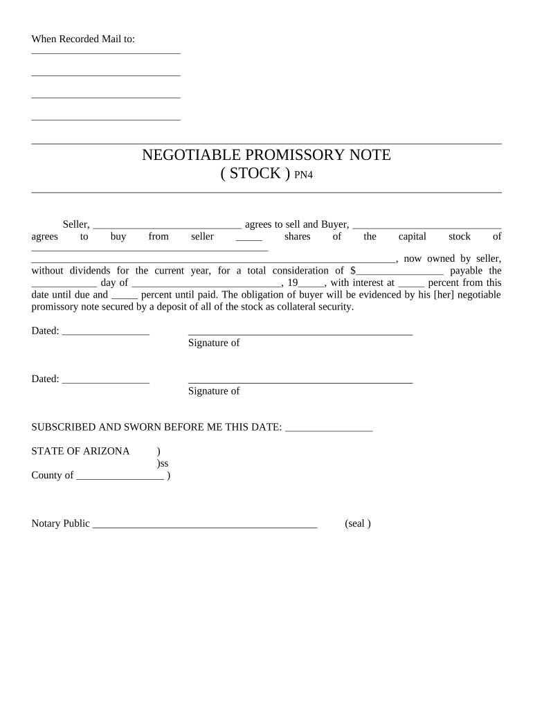 Negotiable promissory note: Fill out & sign online | DocHub