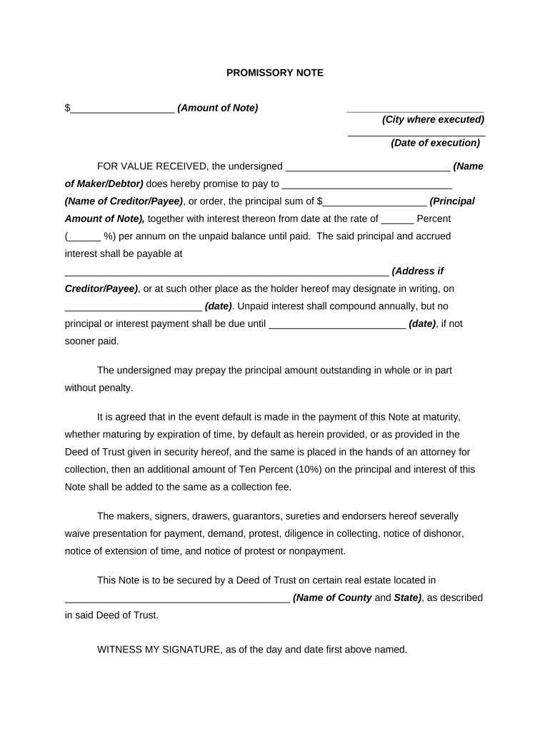California Promissory Note Doc Template PdfFiller