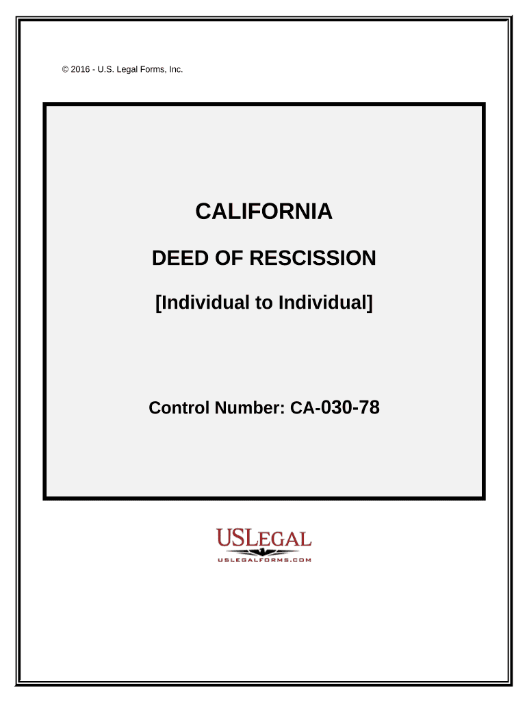 Deed of rescission: Fill out & sign online | DocHub