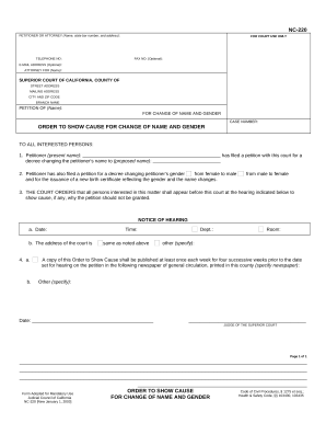 california change name Doc Template | pdfFiller