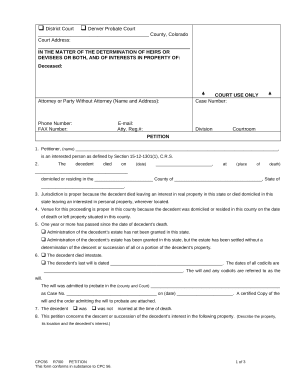 heirs devisees Doc Template | pdfFiller