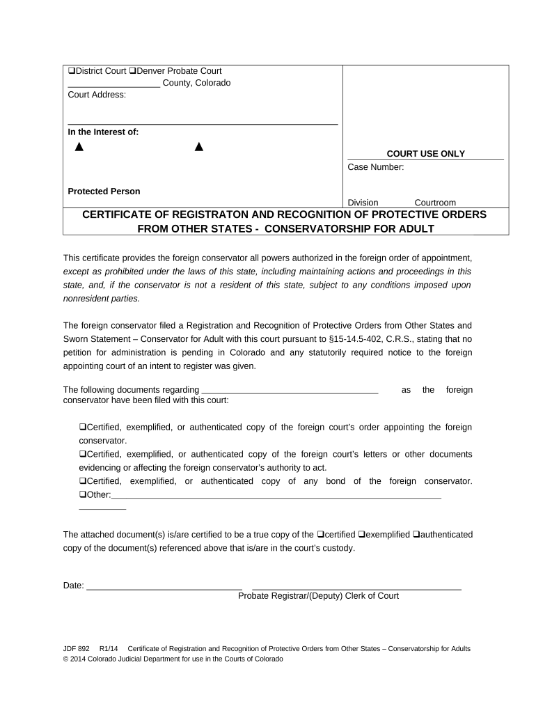 Colorado Protective Orders Fill Out Sign Online DocHub