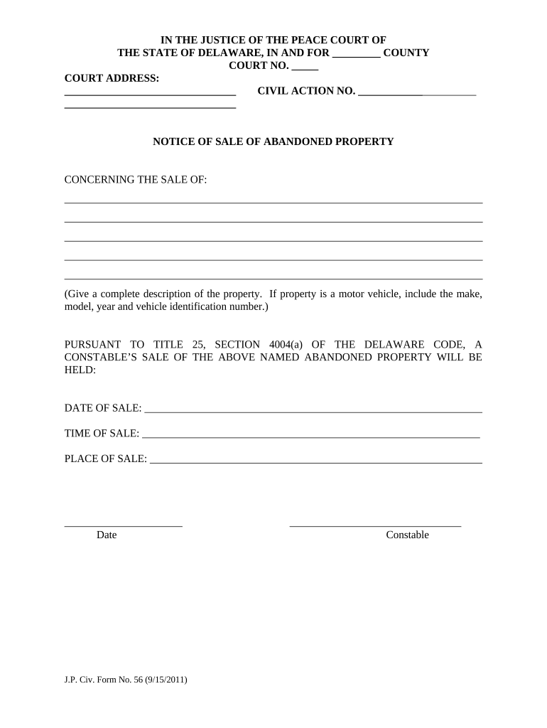 Notice Abandoned Property Doc Template PdfFiller Notice Abandoned Property Doc Template PdfFiller