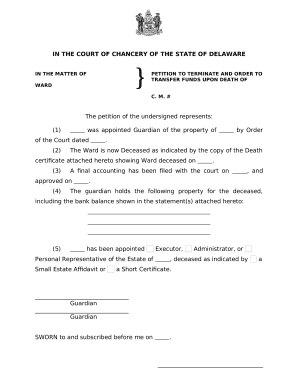delaware terminate Doc Template | pdfFiller