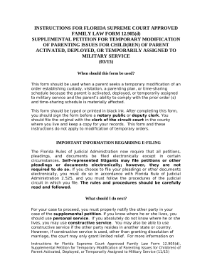 florida modification Doc Template | pdfFiller