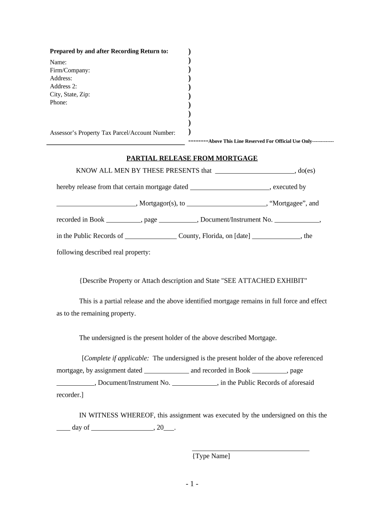 Mortgage release form: Fill out & sign online | DocHub