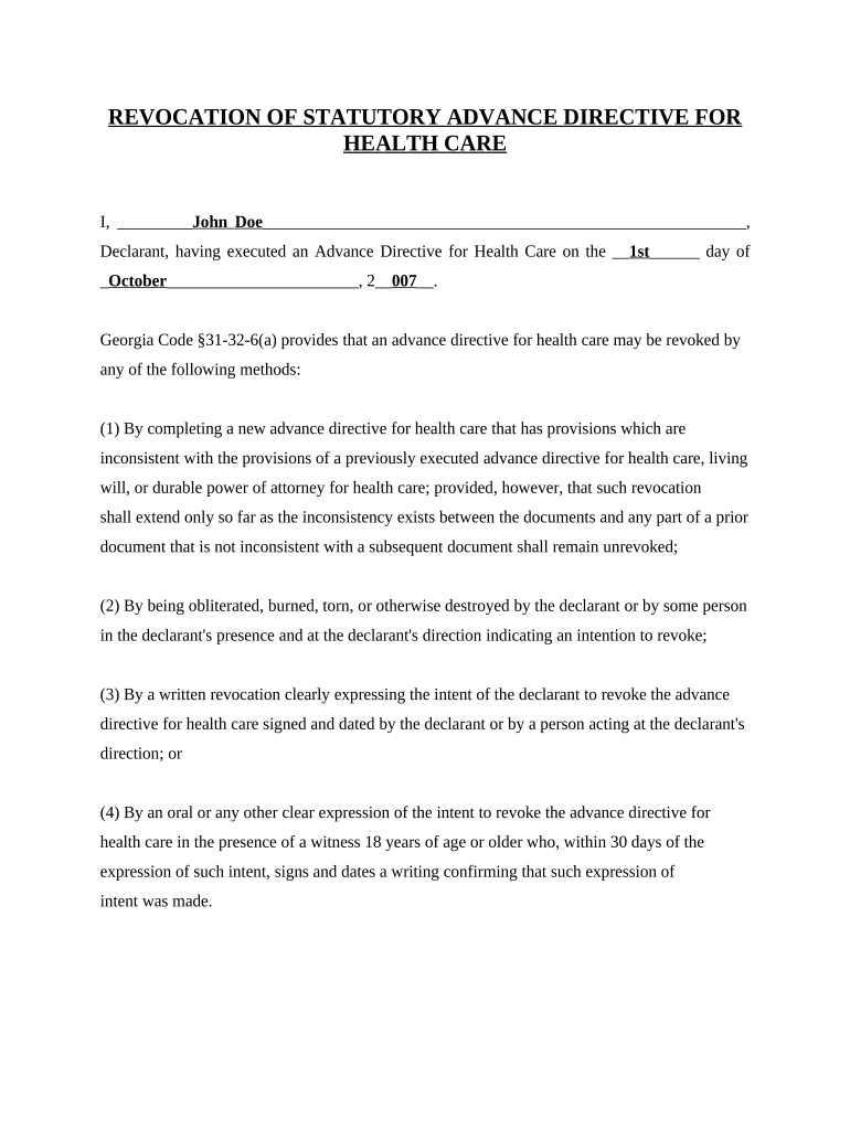 Georgia revocation: Fill out & sign online | DocHub