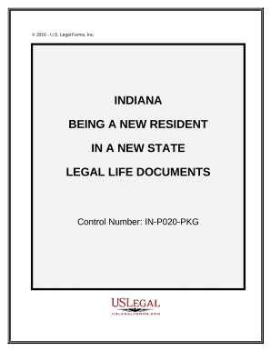 New State Resident Package - Indiana Doc Template | pdfFiller