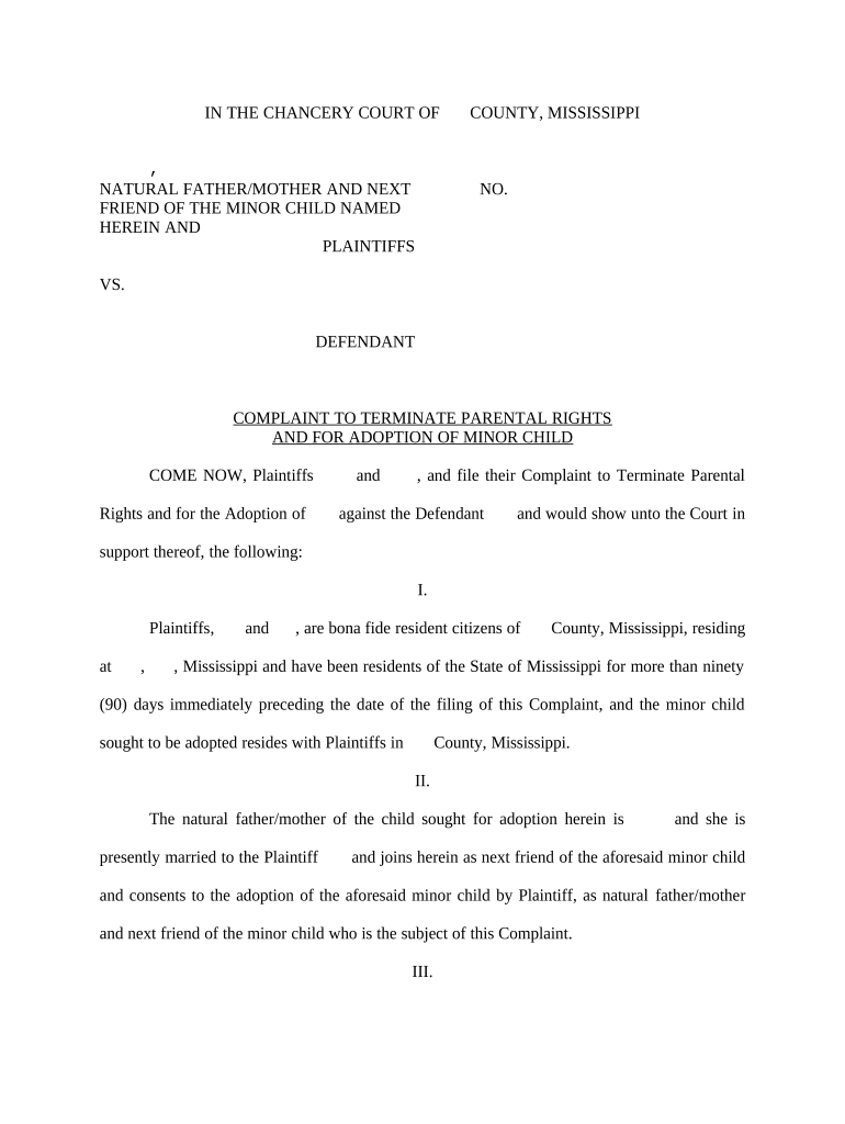 Parental Rights Doc Template PdfFiller