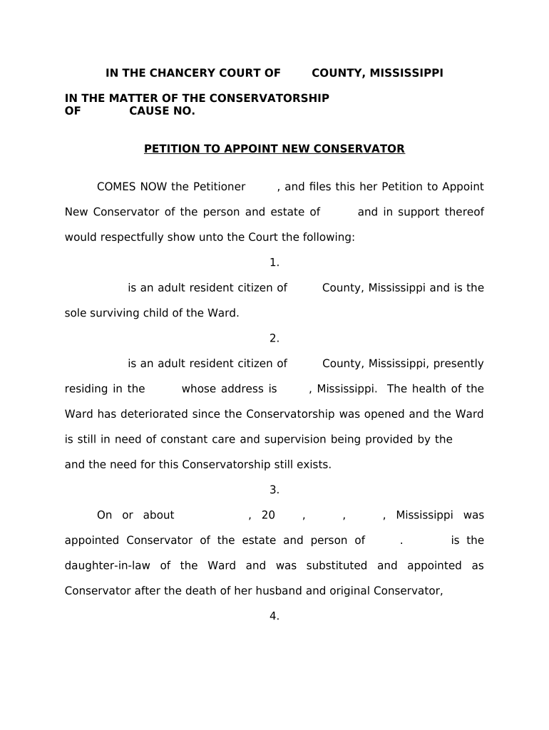 Conservatorship forms: Fill out & sign online | DocHub