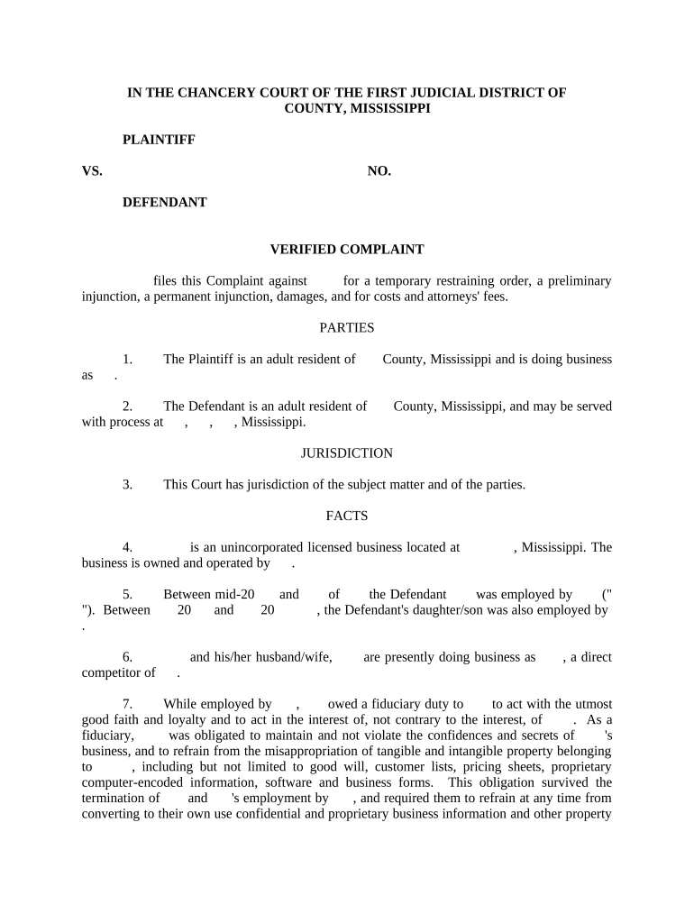 What is a verified complaint: Fill out & sign online | DocHub