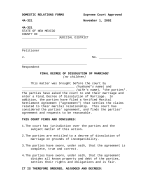 new mexico decree Doc Template | pdfFiller