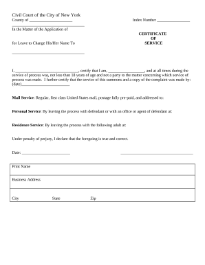 ny service Doc Template | pdfFiller