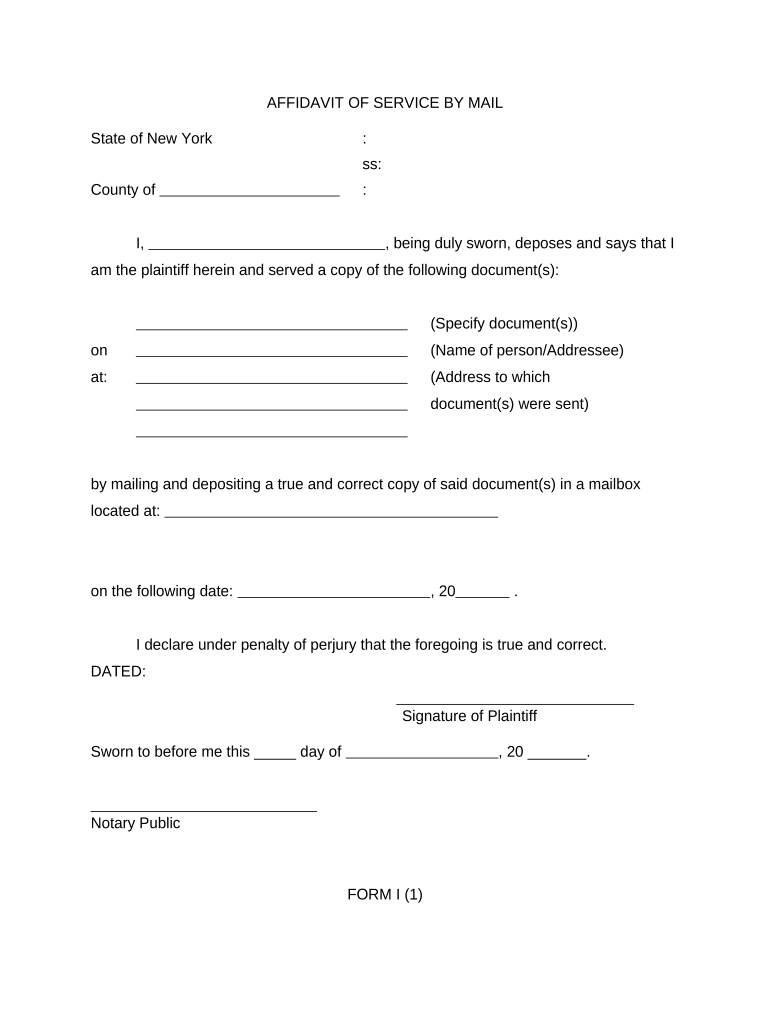 Affidavit service mail: Fill out & sign online | DocHub