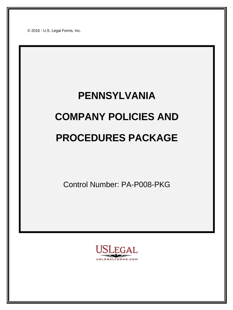 Pennsylvania Company Employment Policies and Procedures Package Doc ...
