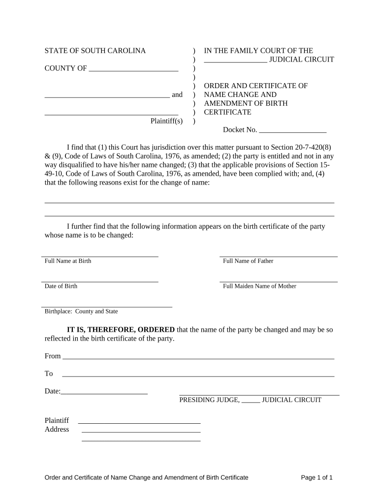 Certificate Name Change Doc Template PdfFiller