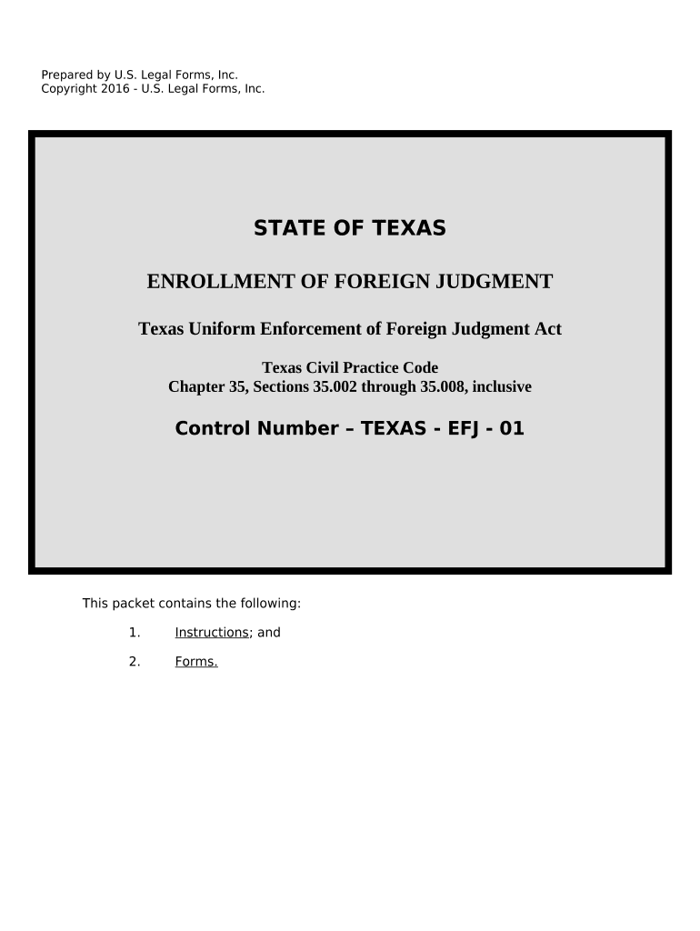 Texas foreign judgment forms: Fill out & sign online | DocHub