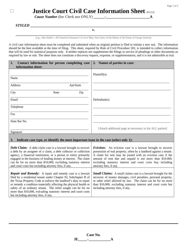 Tx court: Fill out & sign online | DocHub